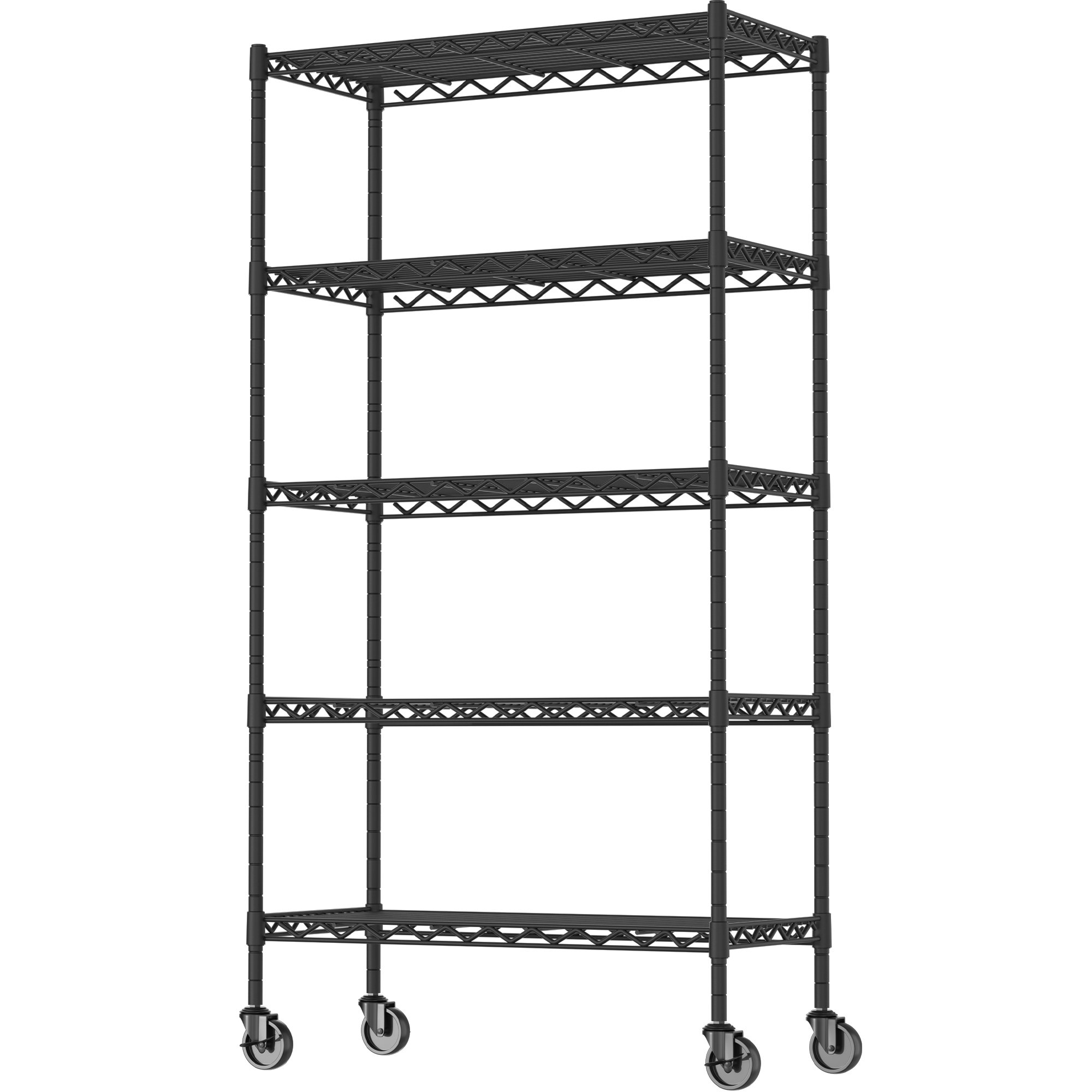 Rebrilliant Stevonna 5-Shelf Adjustable Heavy Duty Storage Shelving ...