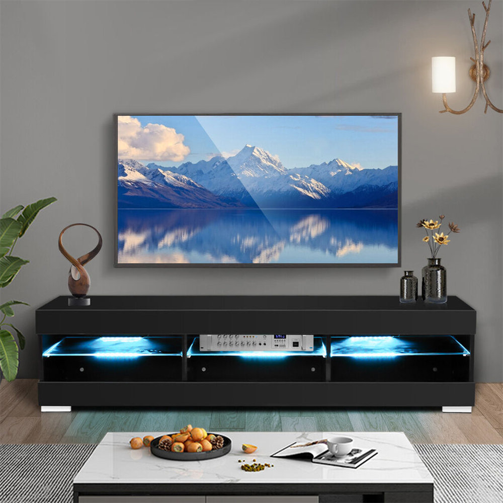 Wrought Studio LED TV Stand, Entertainment Center For 55" TV With 2 ...