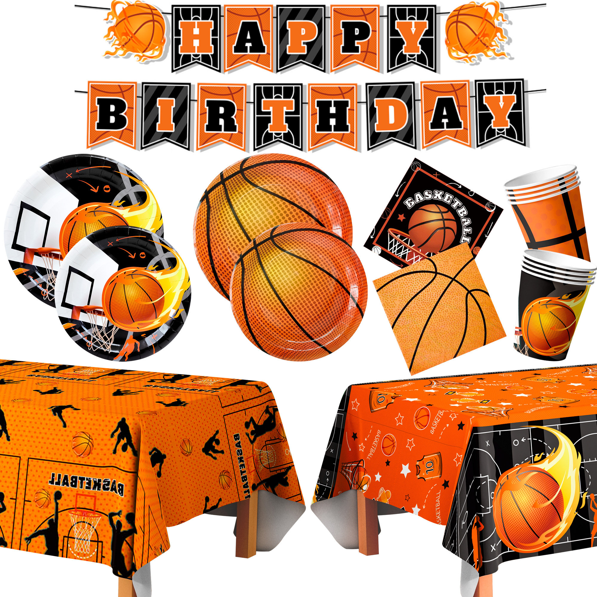 The Party Aisle™ Basketball Party Tableware, Basketball Birthday ...