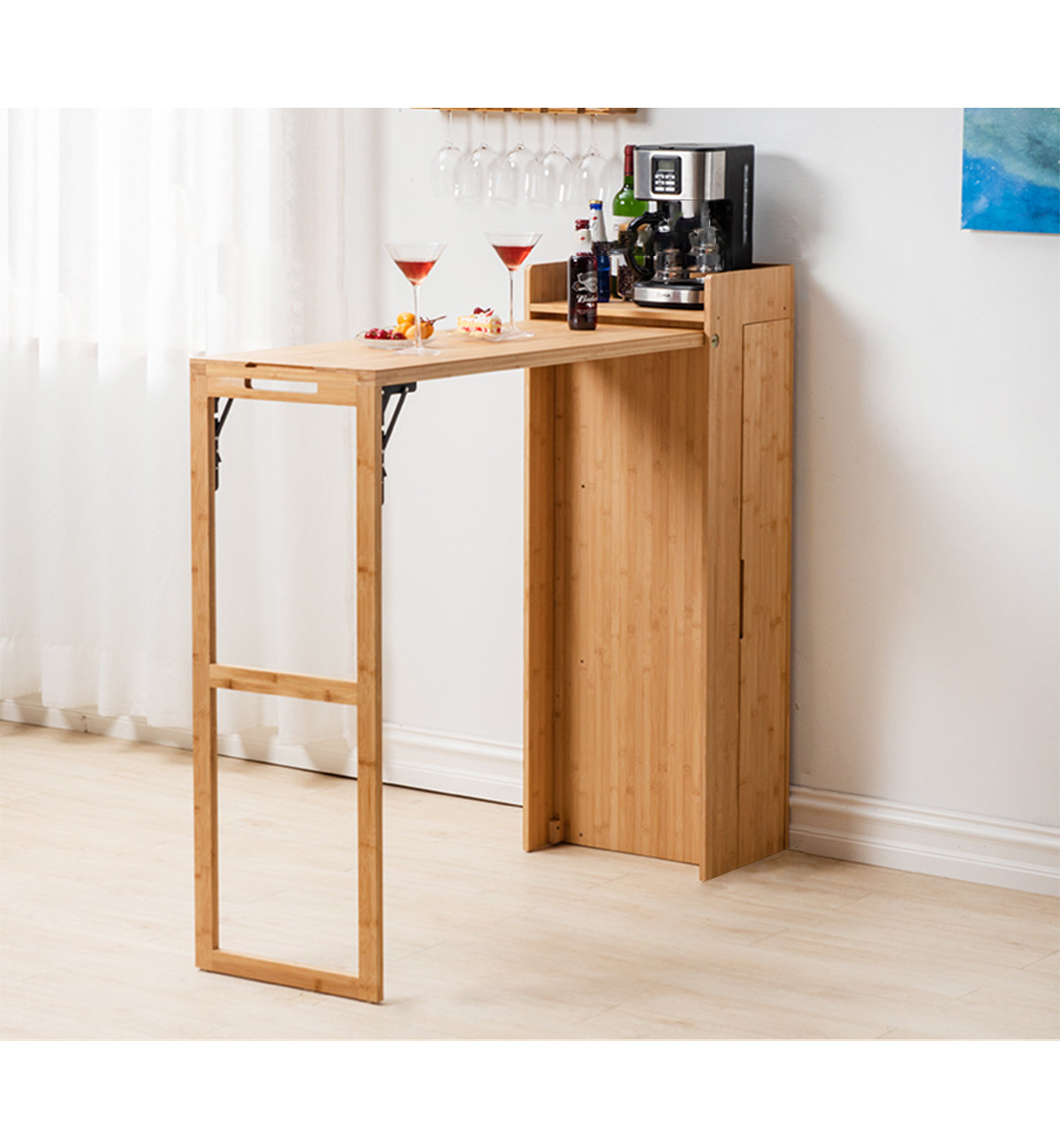 Corrigan Studio Modern Minimalist Foldable Bar Table - Wayfair Canada