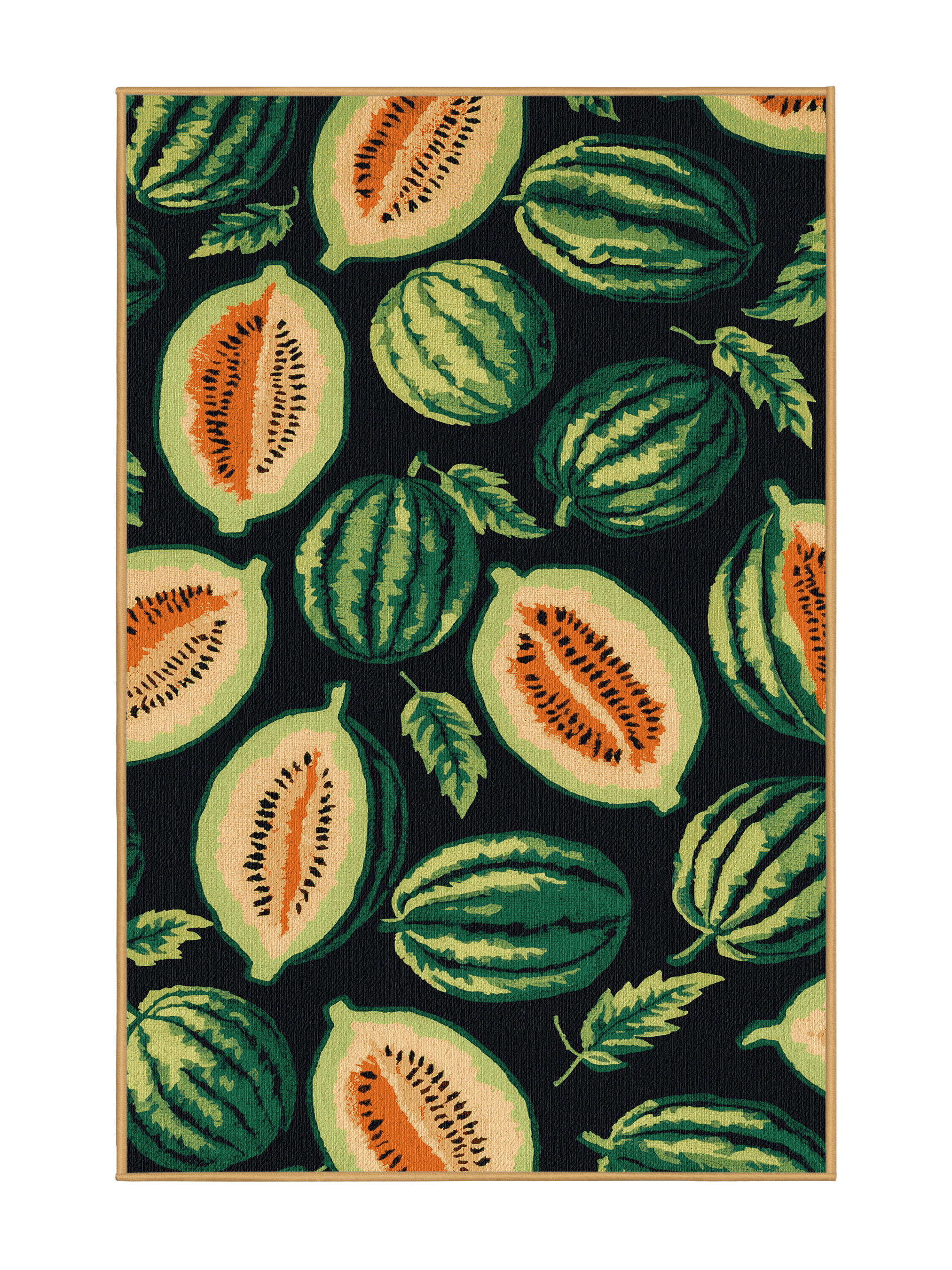 One Allium Way® Washable Galia Melon Fruits Area Rug | Wayfair
