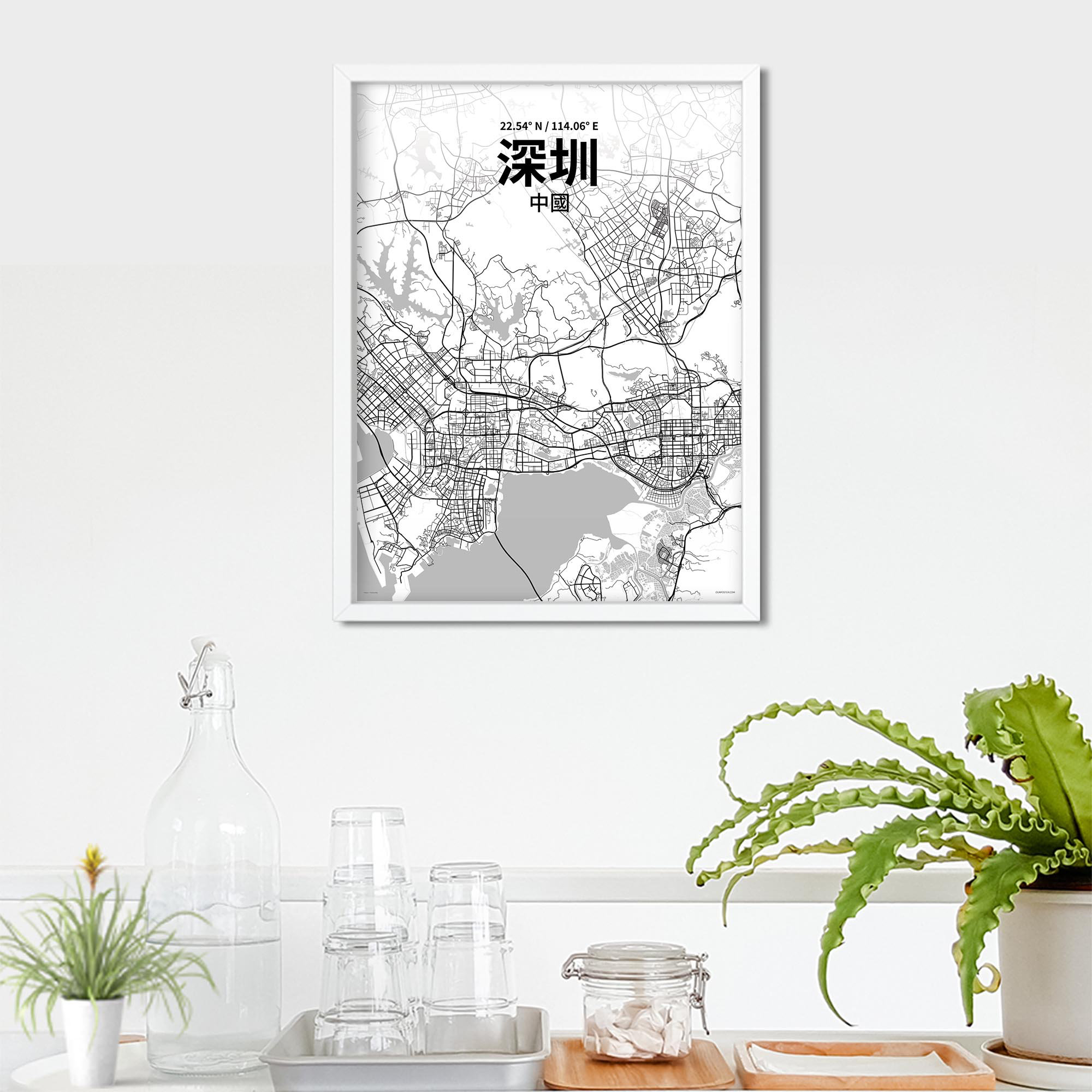 Trinx China City Map Posters " Shenzhen China|中國 City Map " - Wayfair ...