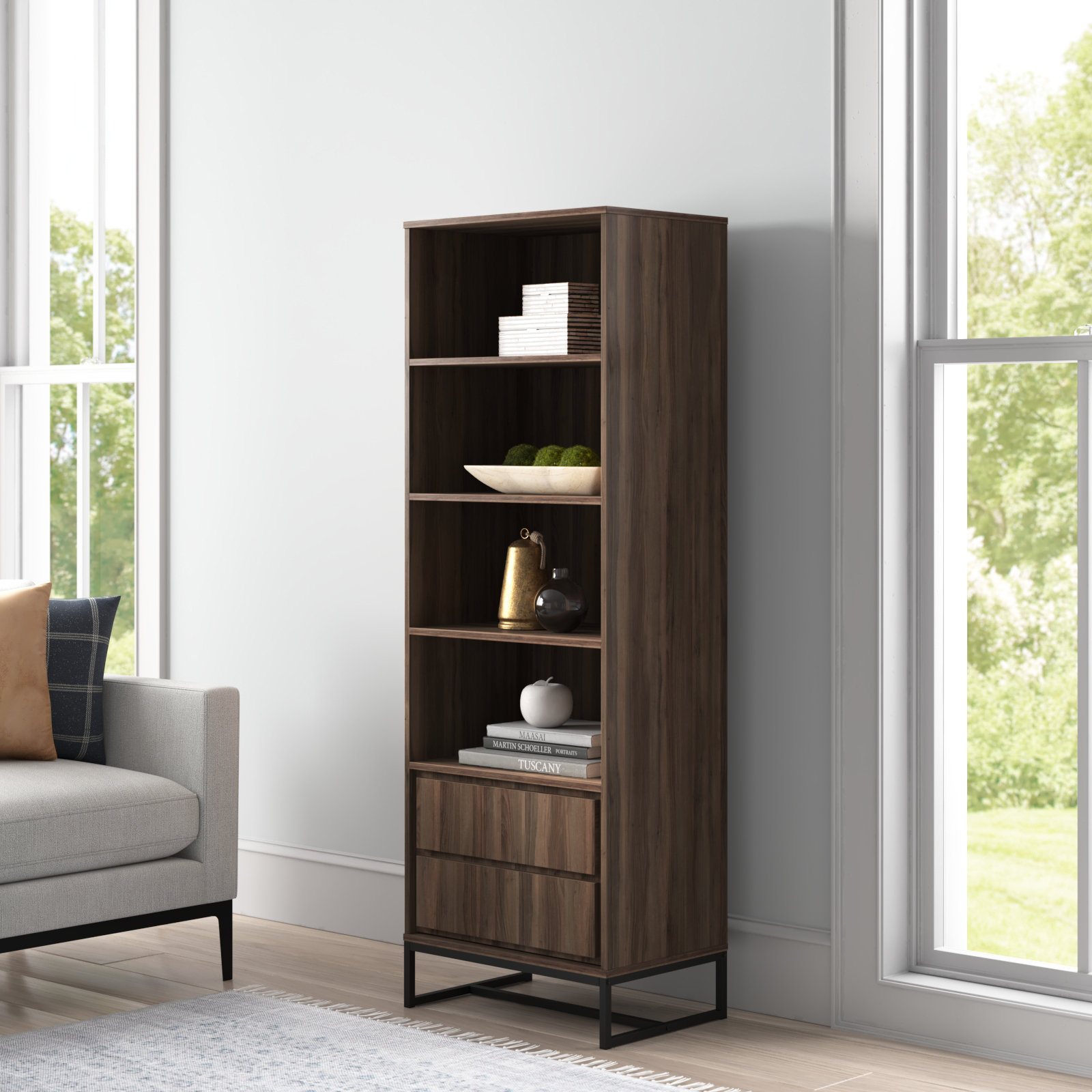 The Twillery Co.® Winchendon Bibliothèque standard Savich H 69 po x l ...