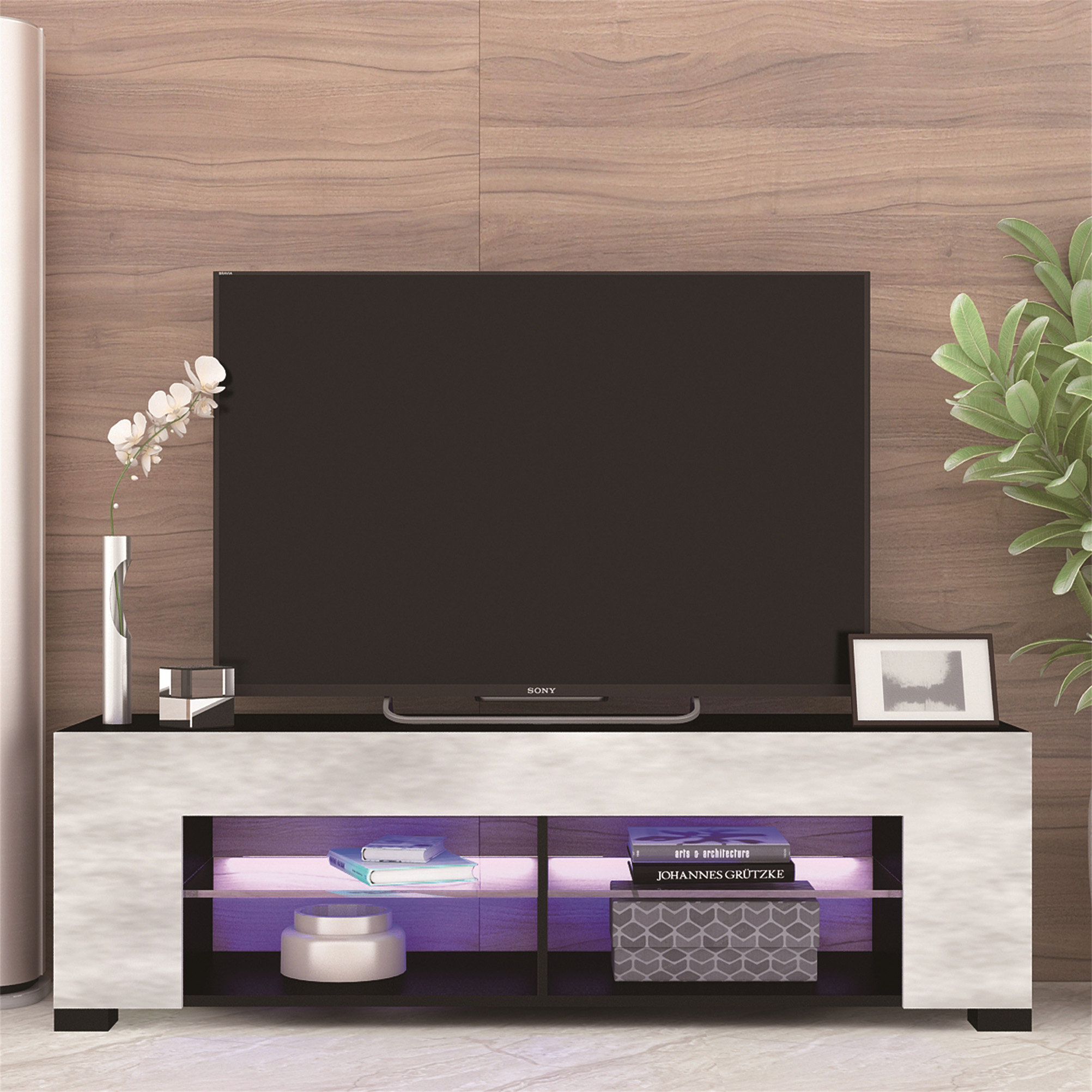 Wrought Studio 57 Inch TV Stand For 32-60 Inch Tvs, ntertainment Center ...