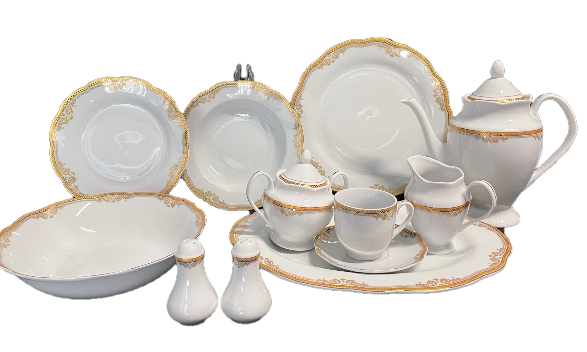 Imperial Gift Co. 49 Piece Porcelain China Dinnerware Set - Service for ...
