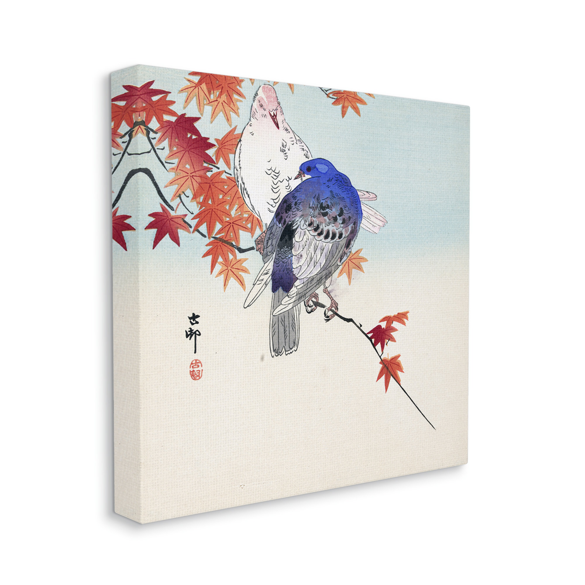 Stupell Industries Pigeons Ohara Koson Classical Painting Bird Portrait ...