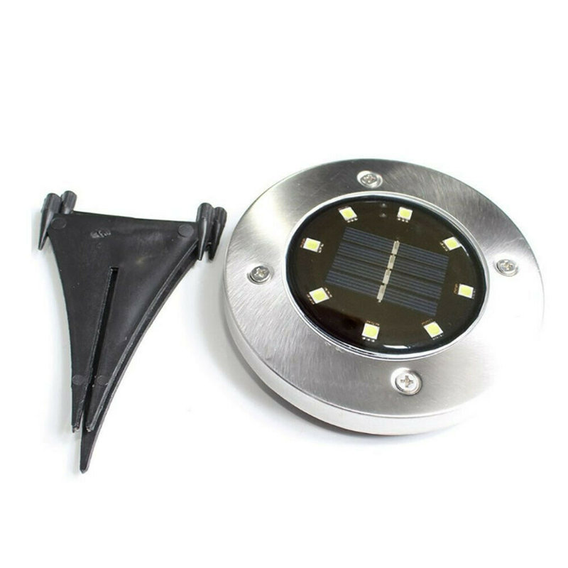 LINKPAL White Low Voltage Solar Powered Integrated LED Metal Well Light ...