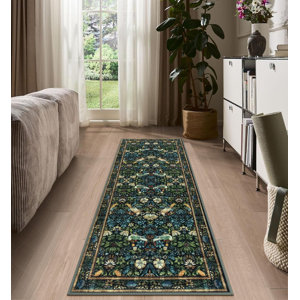 Bungalow Rose Vintage Floral Runner Rug, 2X6 Washable Rug Runners For ...