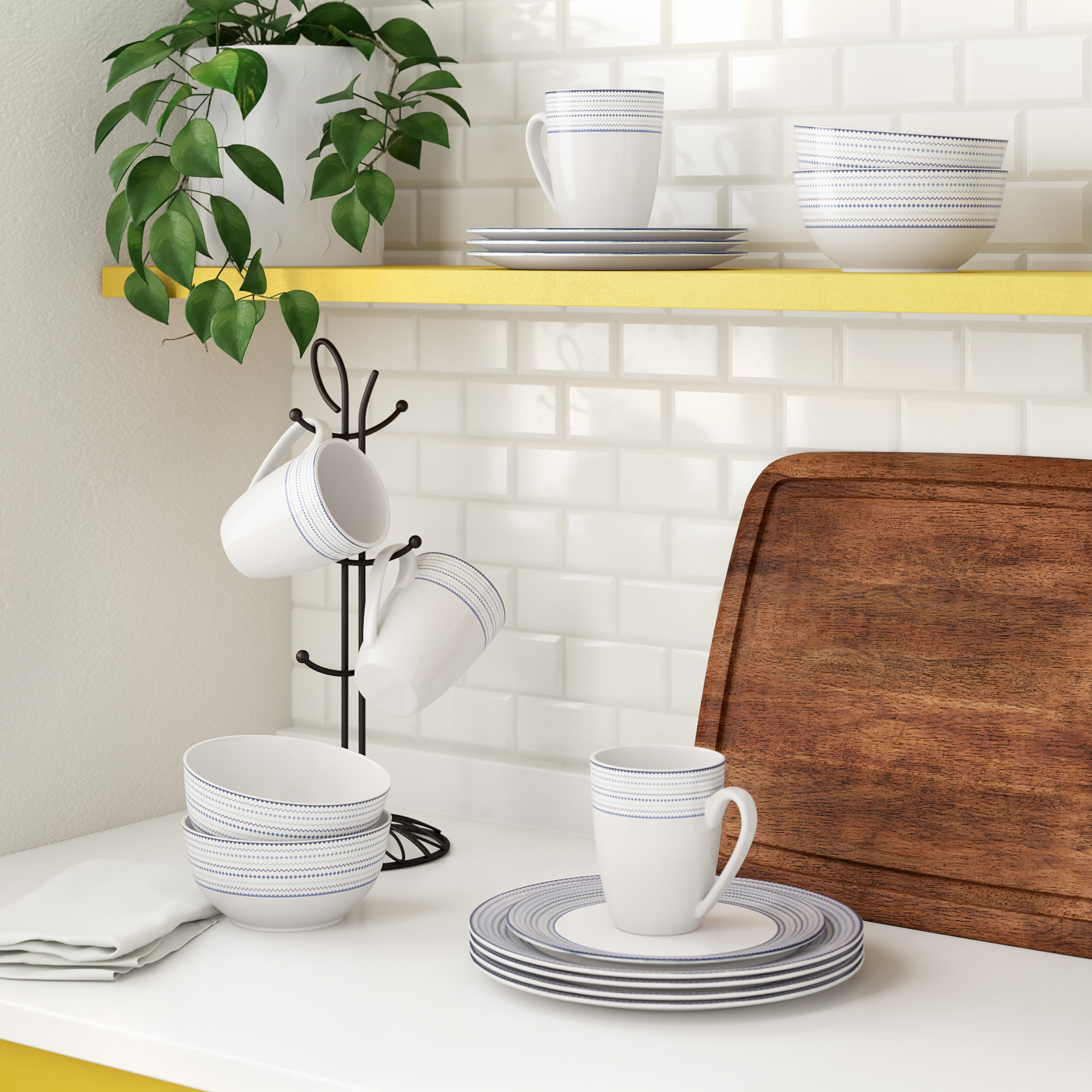 Zipcode Design™ Jakin 16 Piece Dinnerware Set, Service for 4 & Reviews ...