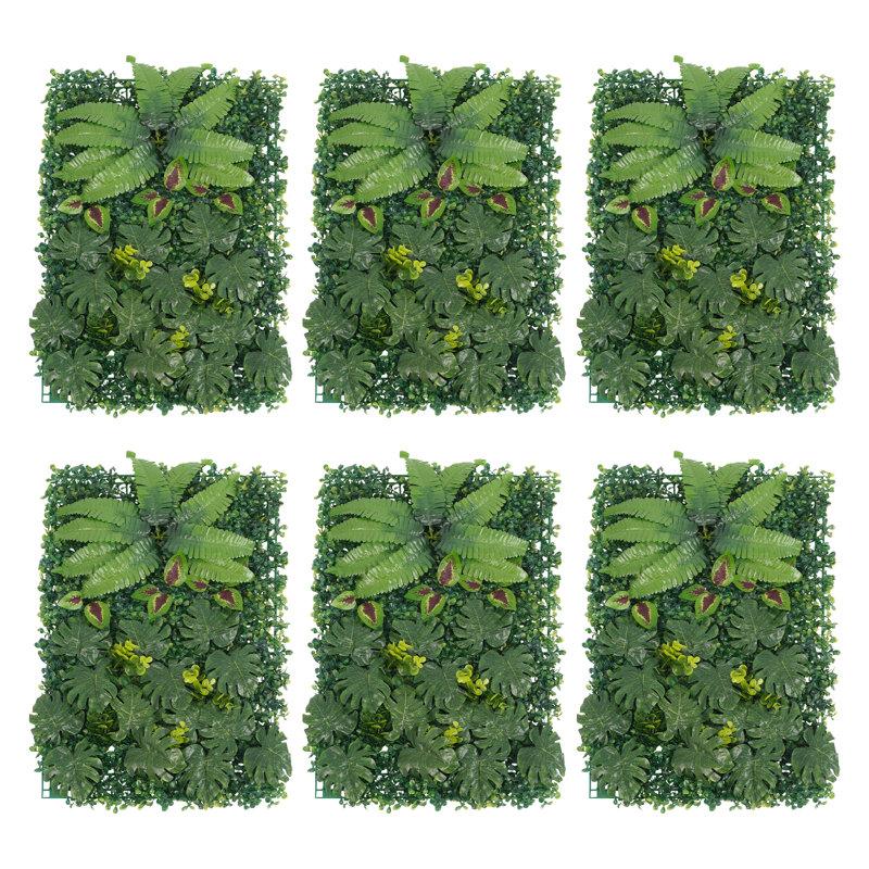 Primrue 6PCS Greenery Walls Artificial Decor | Wayfair