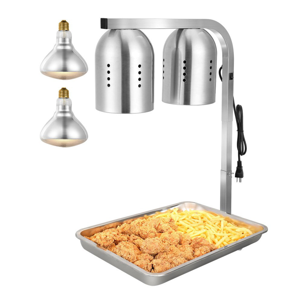 Ebern Designs Commercial Food Heat Lamp with 500W Bulbs for Food ...