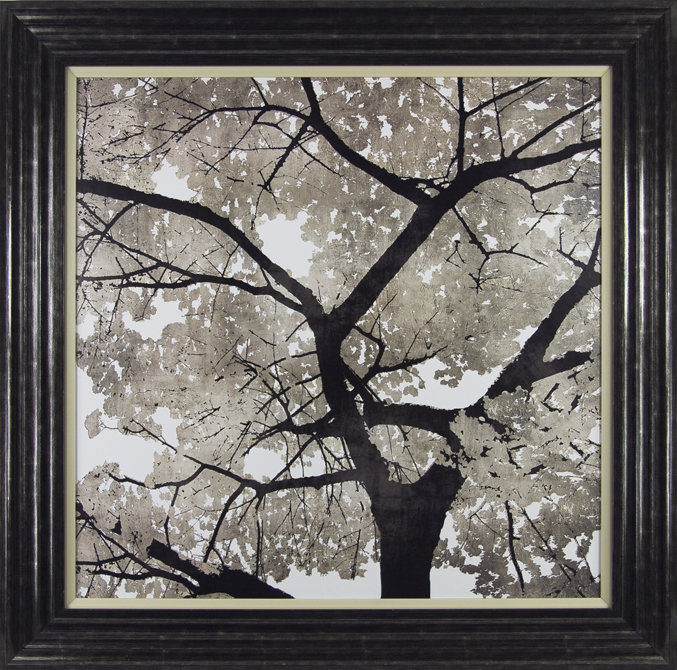 East Urban Home 'Golden & Silver Leaves I' by Kate Bennett Framed Art ...
