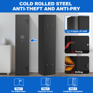 Besafety 2-4 Long Gun Safes, Gun Cabinets For Home Storage Of Rifle And ...