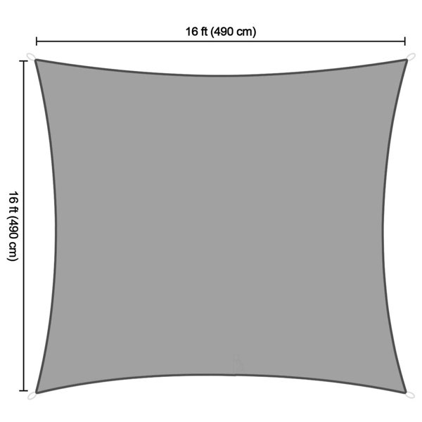 Yescom 18X18' Square Sun Shade Sail Patio Deck Beach Garden Outdoor ...