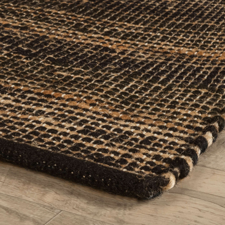Home Conservatory Seed Black/Natural Handwoven Jute Rug & Reviews | Wayfair