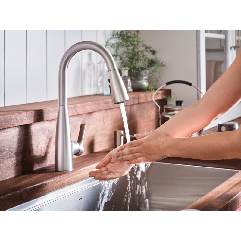 Moen Haelyn Single-Handle Pull-Down Sprayer Kitchen Faucet with Reflex ...