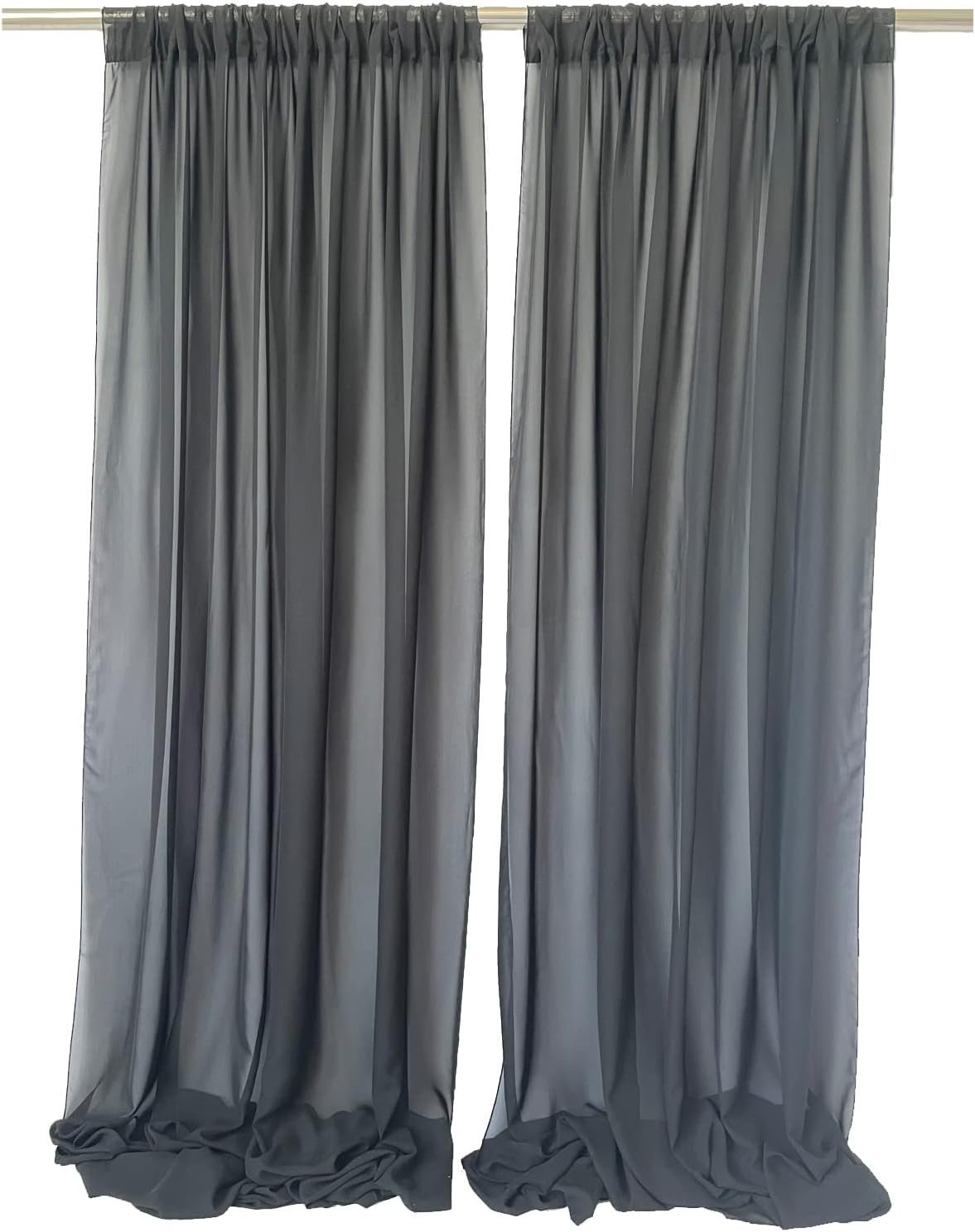 Mercer41 Transparent Chiffon Background Curtains | Wayfair
