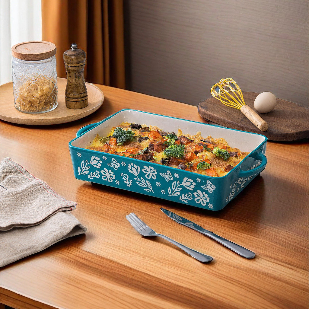 ATC HOLDINGS Ceramic Casserole Dish,Baking Pan for Oven, Ideal Lasagna ...