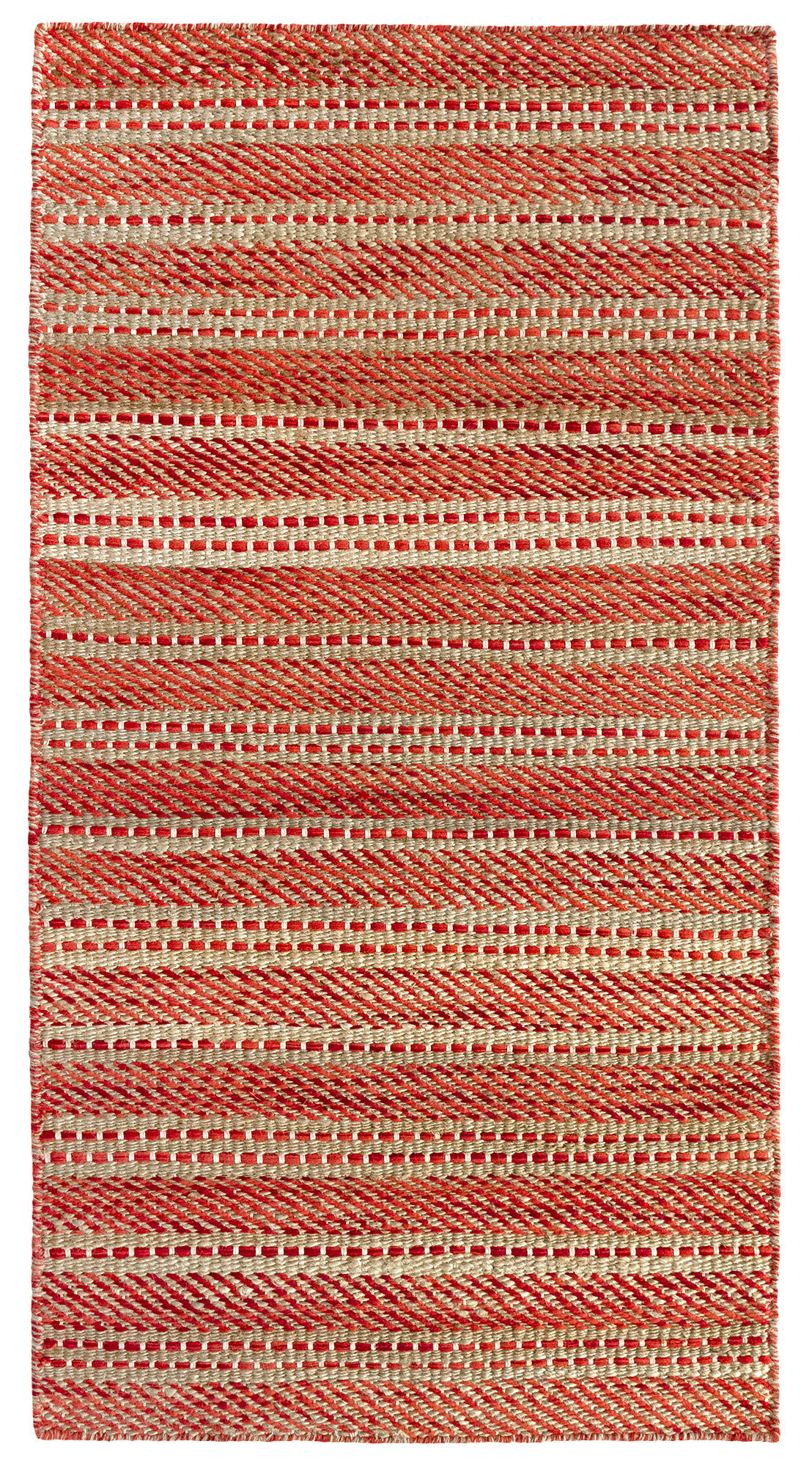 Natur Pur Wiens Red/Brown Striped Hand Braided Area Rug | Wayfair.ie