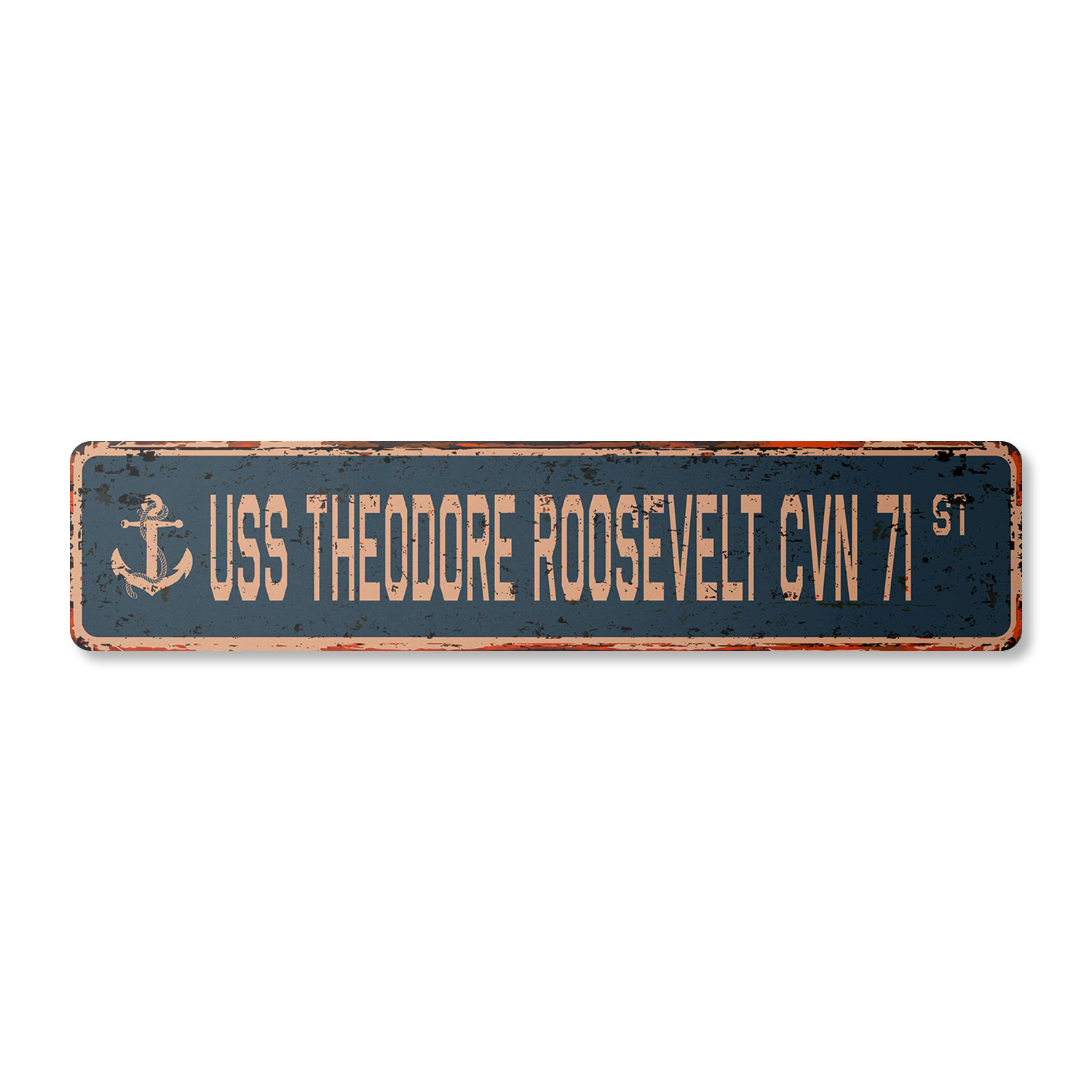 SignMission USS Theodore Roosevelt CVN 71 Aluminum Street Sign | Wayfair