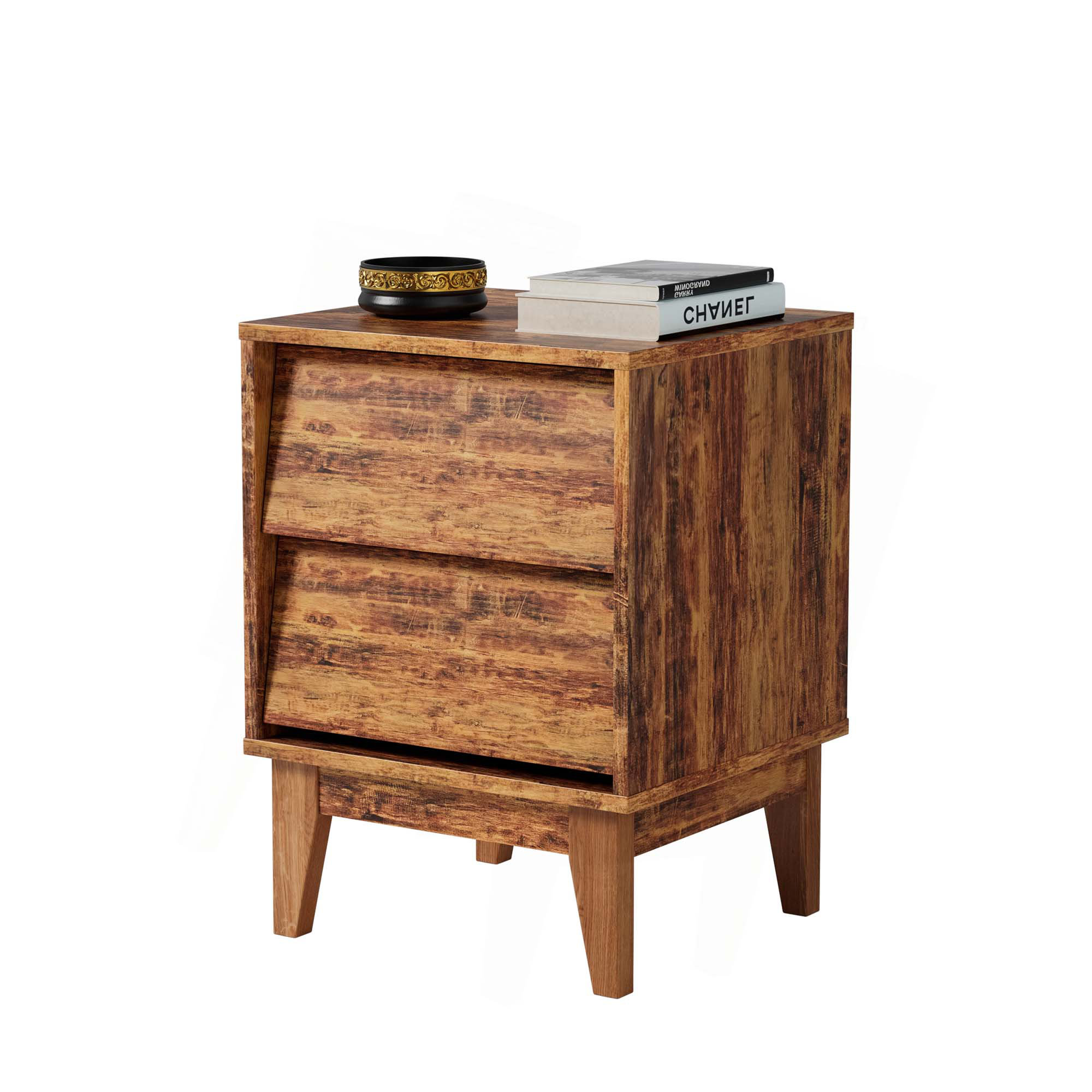 Millwood Pines 2 Set Nightstands Features Vintage-Style And Bevel ...