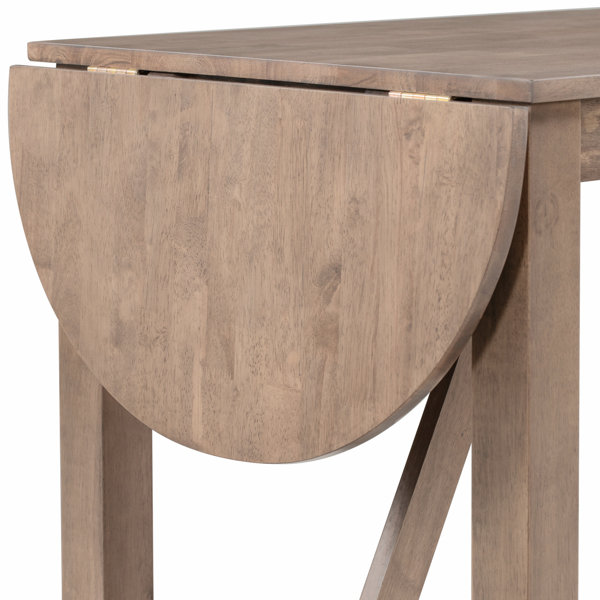 Gracie Oaks 3-Piece Counter Height Drop Leaf Dining Table Set with 2 ...