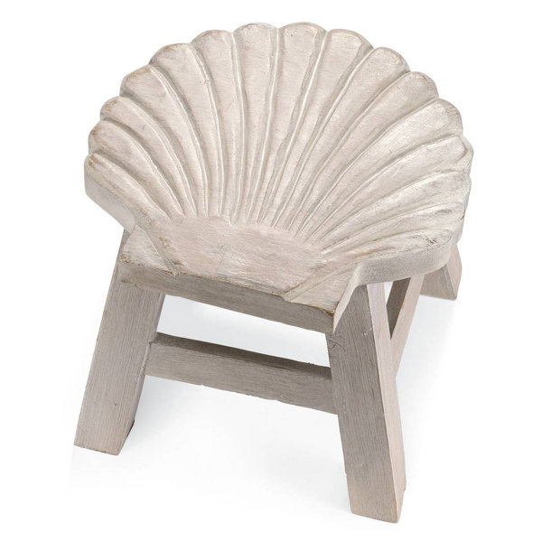 Sunside Sails Dehon Scallop Sea Shell Step Stool | Wayfair