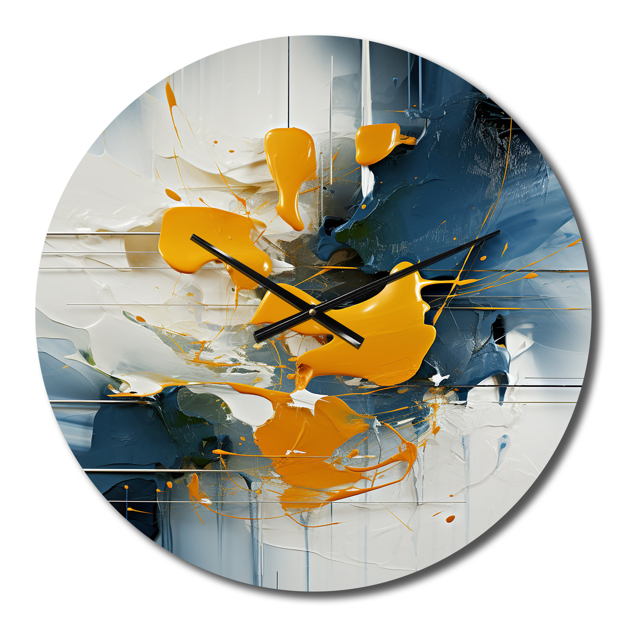 Design Art Spring Bliss Abstract Turquoise and Yellow III Metal Wall ...