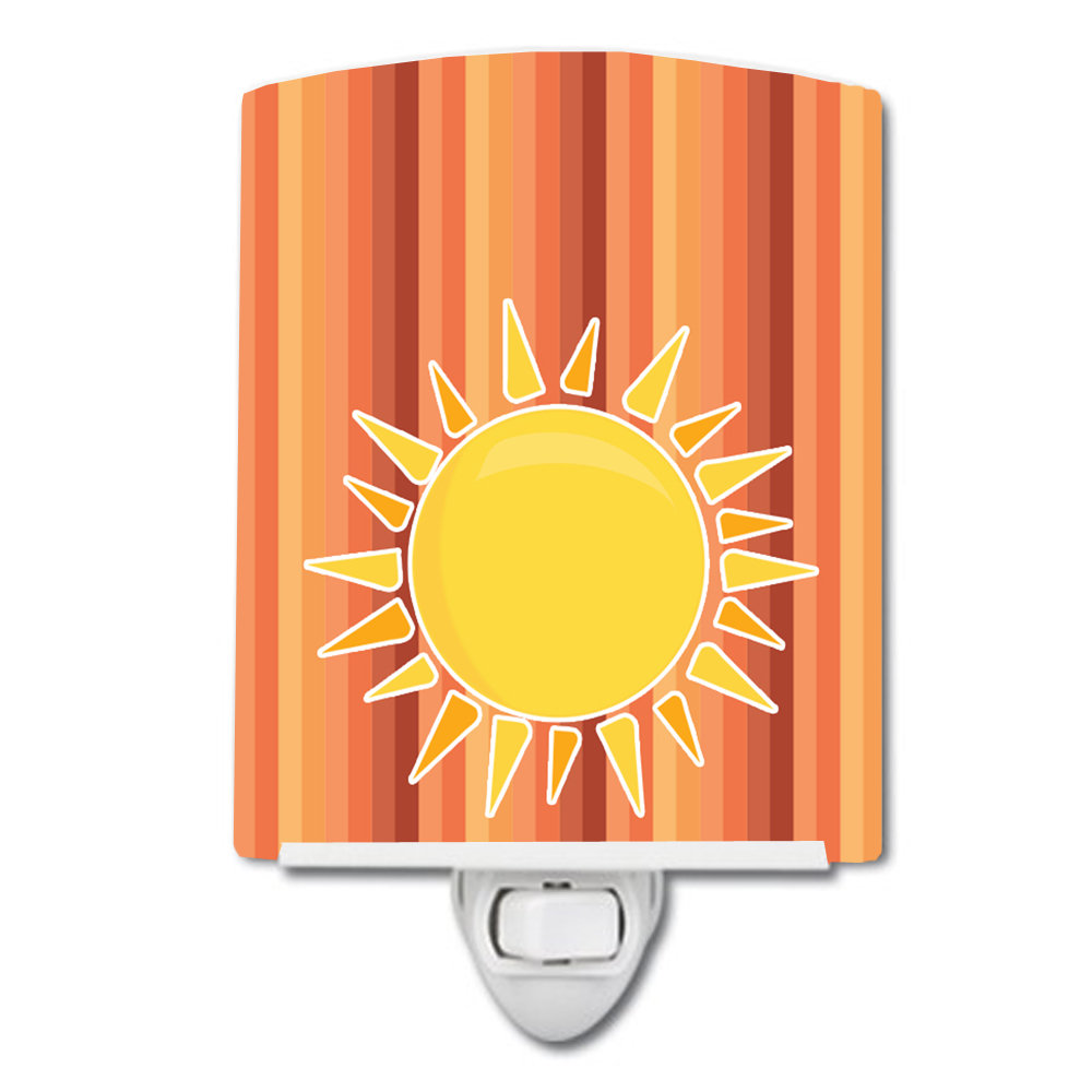 Caroline's Treasures Sun with Stripes Ceramic Night Light | Wayfair