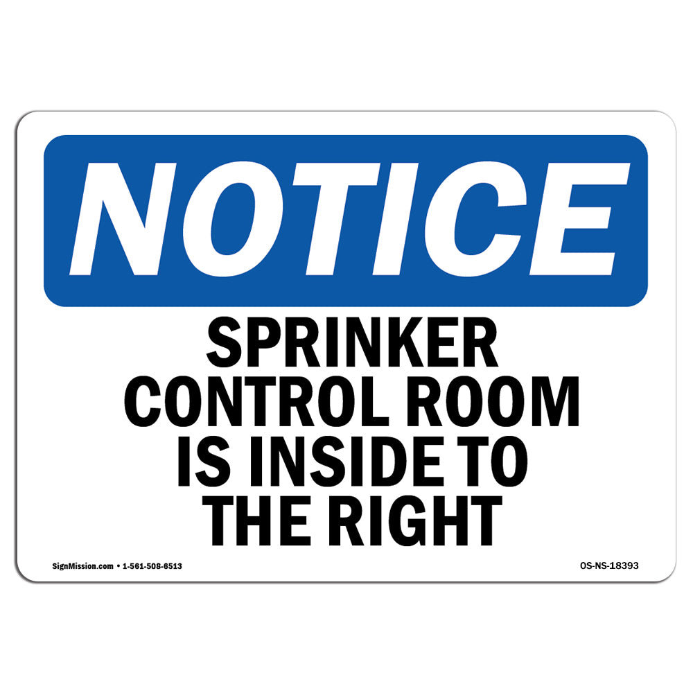 SignMission Sprinkler Control Room Is Inside to the Right Sign | Wayfair