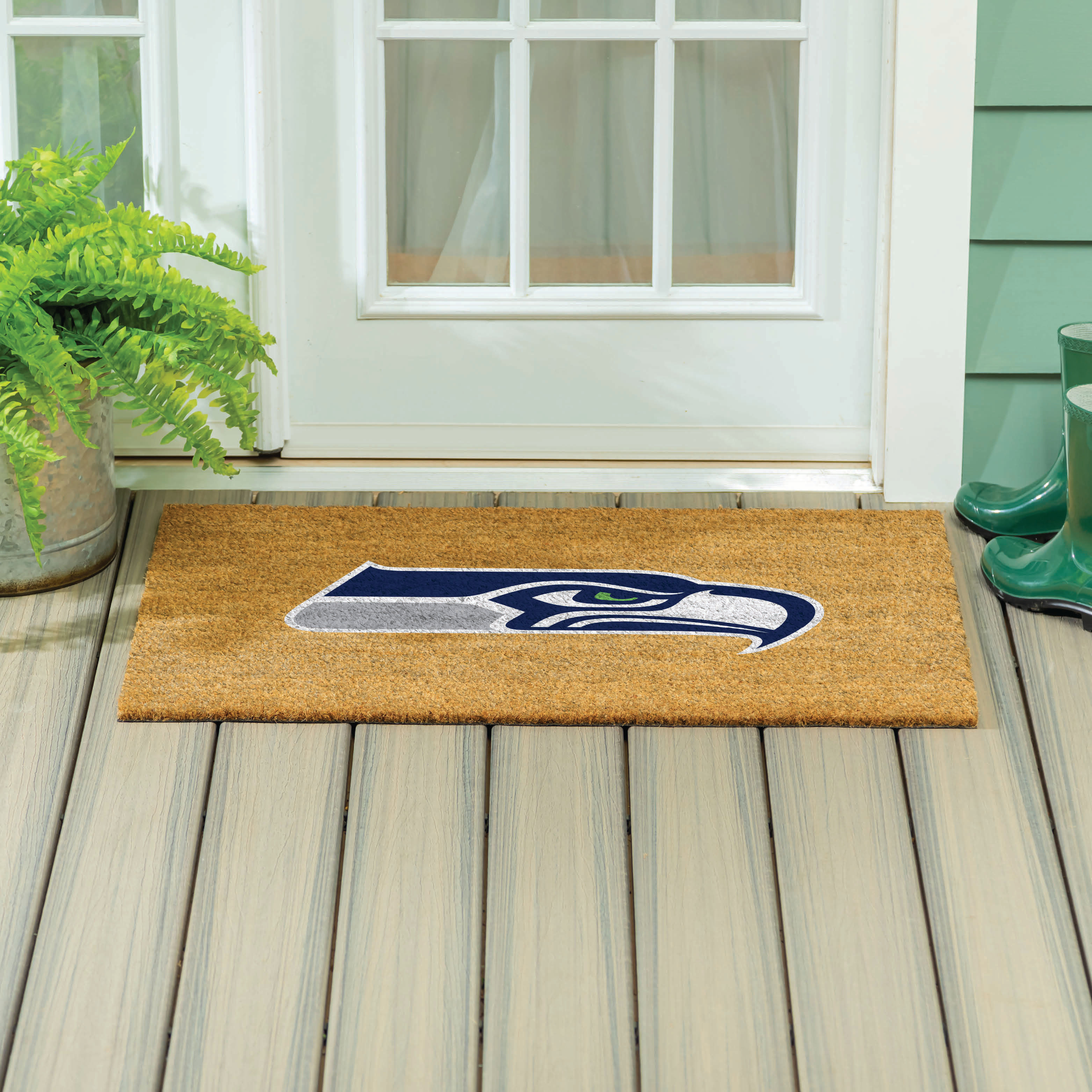 Ophelia & Co. Seattle Seahawks Large Full Color Coir Mat, 36"x24" | Wayfair