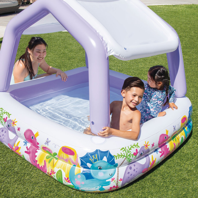 inflatable kid pool with canopy