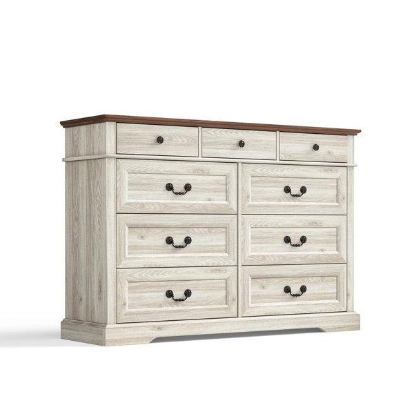 The Twillery Co.® Bridgeport 9 Drawer 53.5'' W Double Dresser & Reviews ...