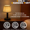 Mercer41 11'' Vintage Type-c Rechargeable Cordless Led Table Lamp Touch ...