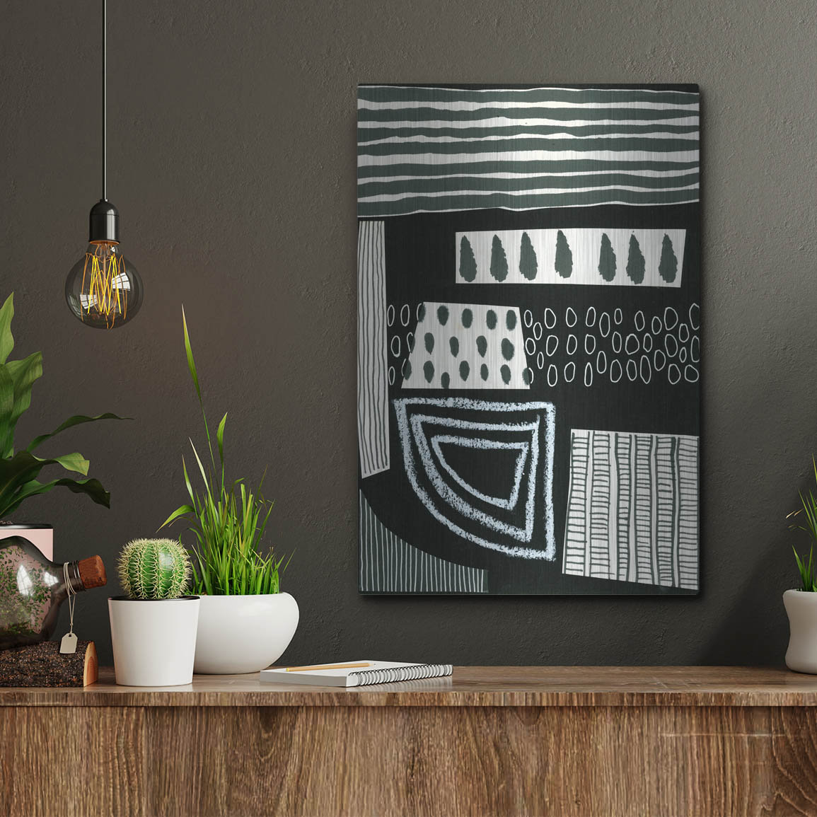 Wrought Studio 'B&W Fun VIII' by Regina Moore, Metal Wall Art, 12"x16 ...