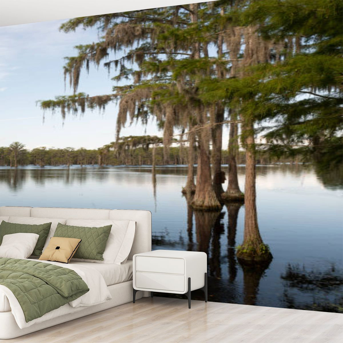 Ebern Designs Peel and Stick Canvas Wallpaper Wall Mural Smooth Water ...