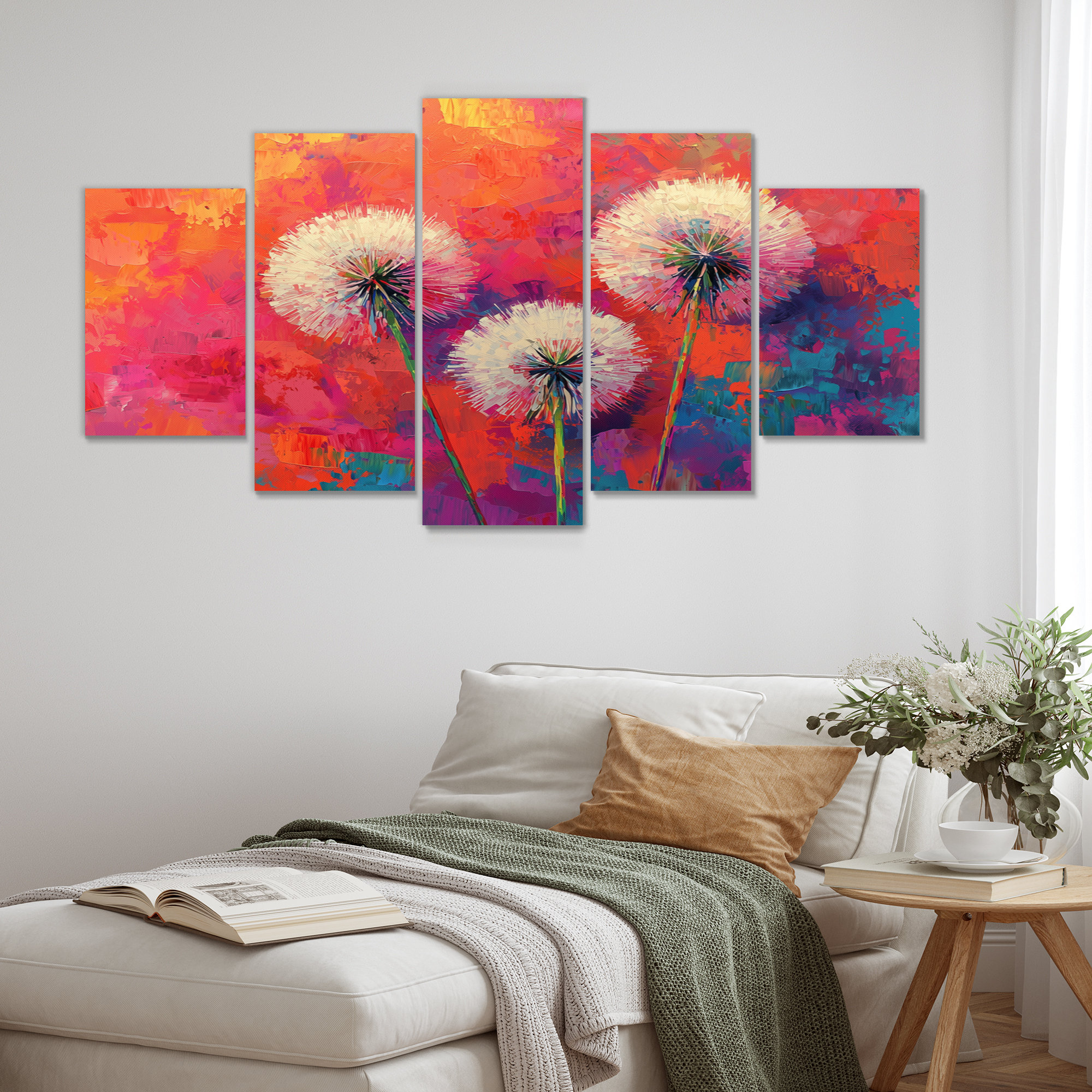 Latitude Run® Neon Dandelion Burst In Bright Neon Pop Art II ...