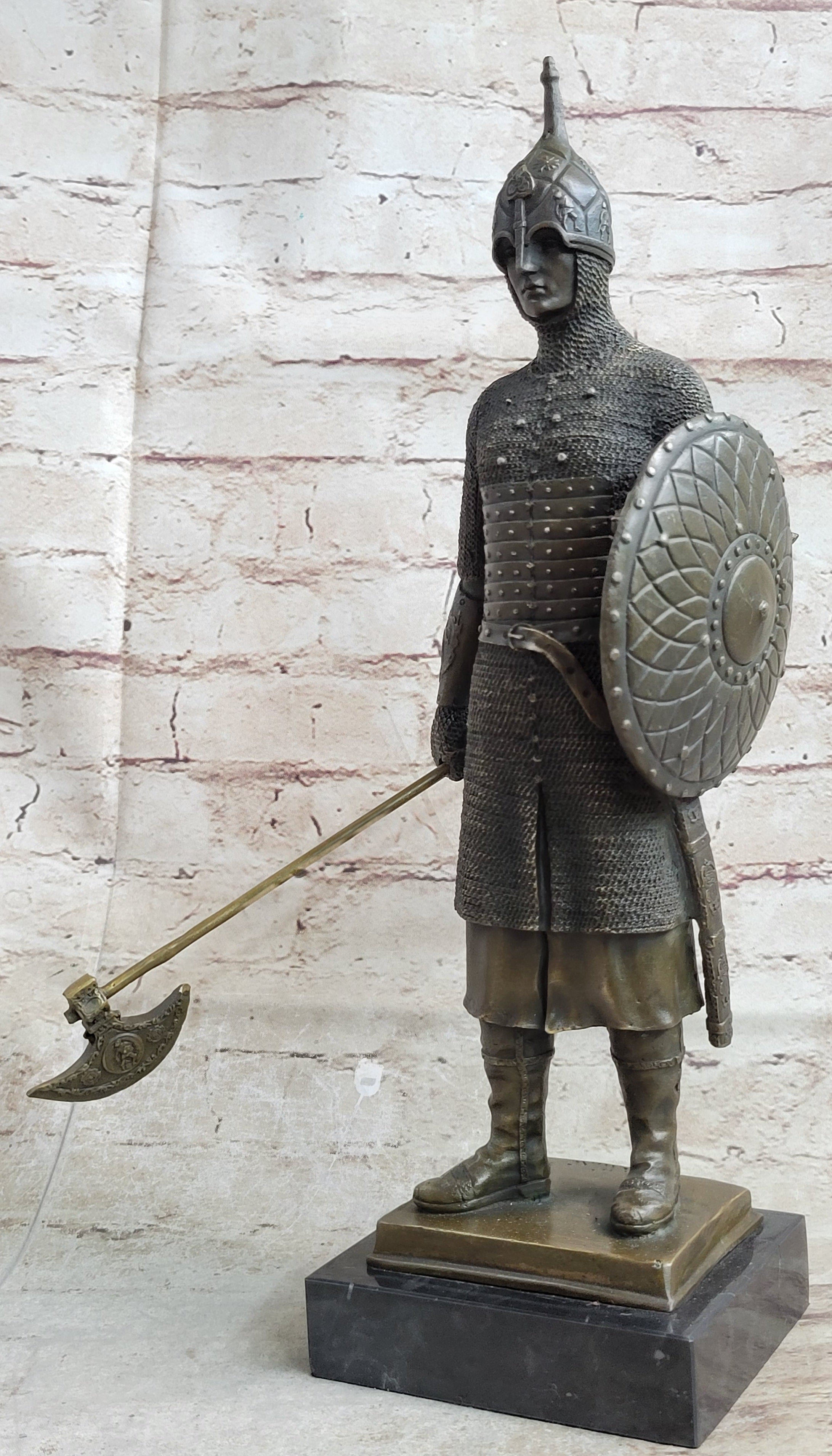 Bloomsbury Market Avorie Bronze Large Medieval Art Knight Warrior ...