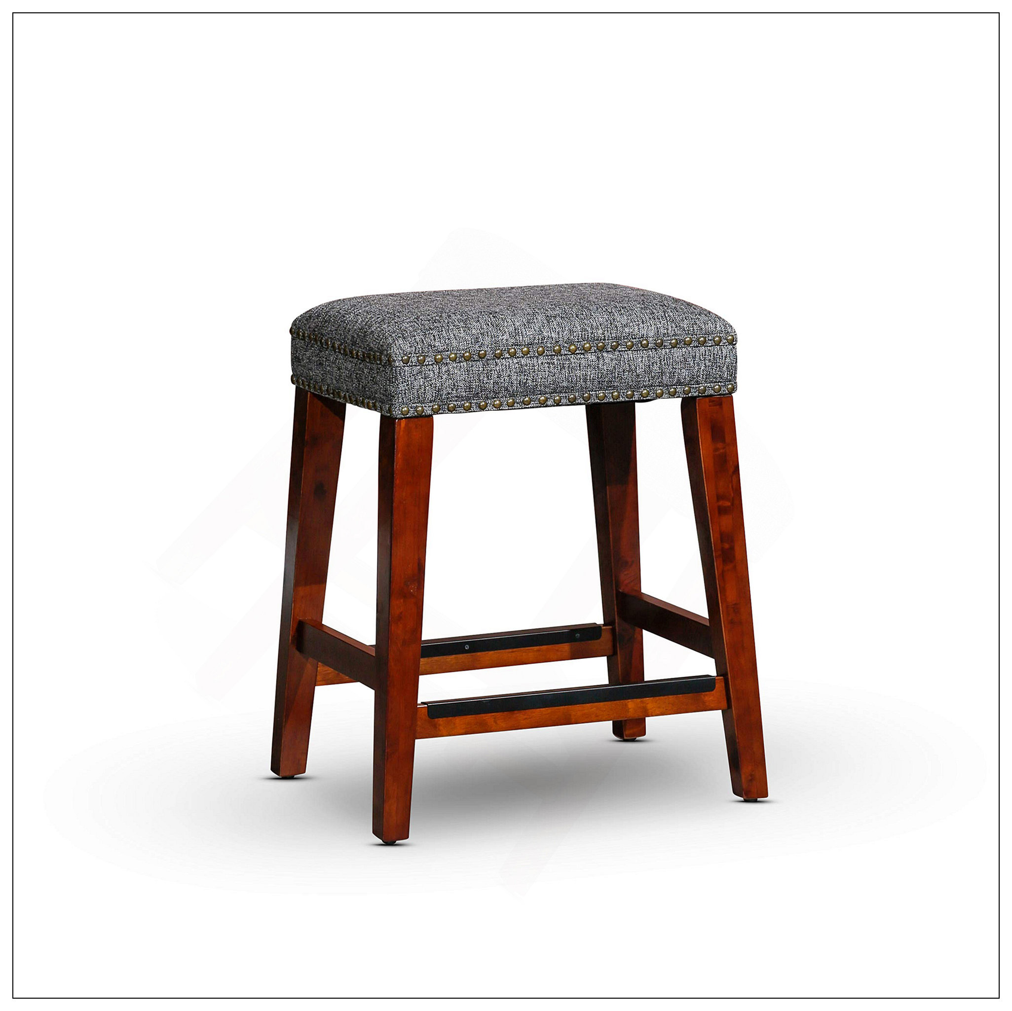 Red Barrel Studio® 24-Inch Backless Counter Stool With Tweed Fabric ...