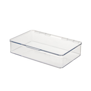 iDesign Kitchen Binz BPA-Free Plastic Stackable Organizer Box with Lid ...