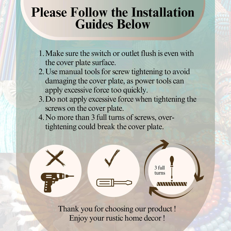 Decor Idea American Western Home Decor Outlet Cover - Faux Horns and ...