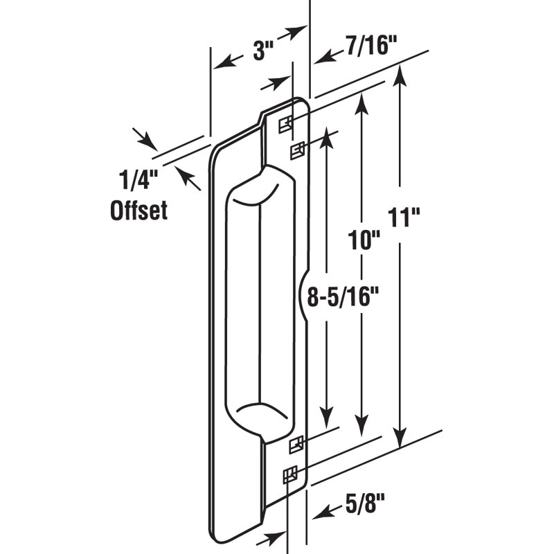 Prime-Line Steel Latch Guard Plate Cover for Out-Swinging Doors, Bronze ...