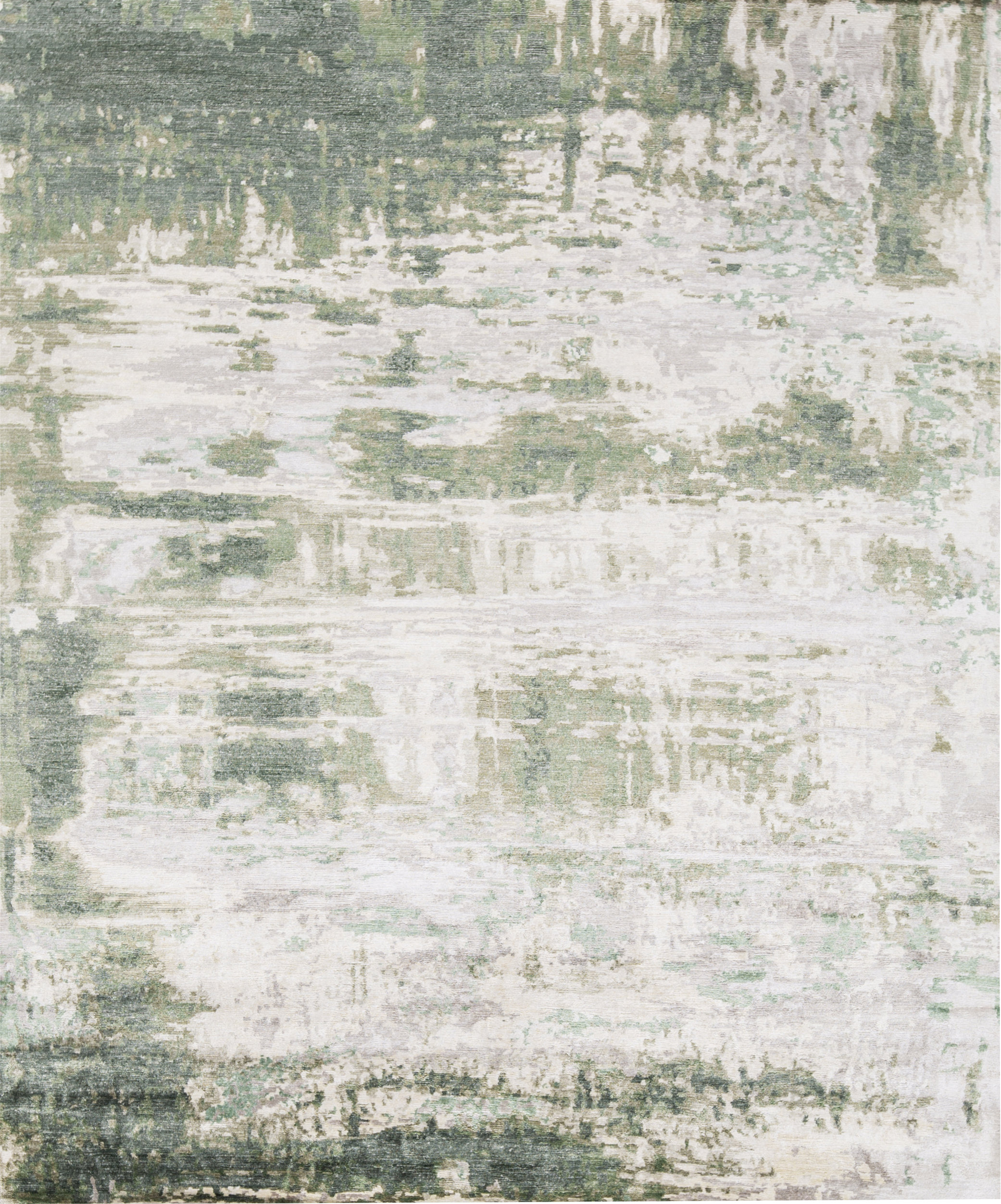 Bokara Rug Co., Inc. Hand-Knotted Area Rug in Dark Green/Light Gray ...