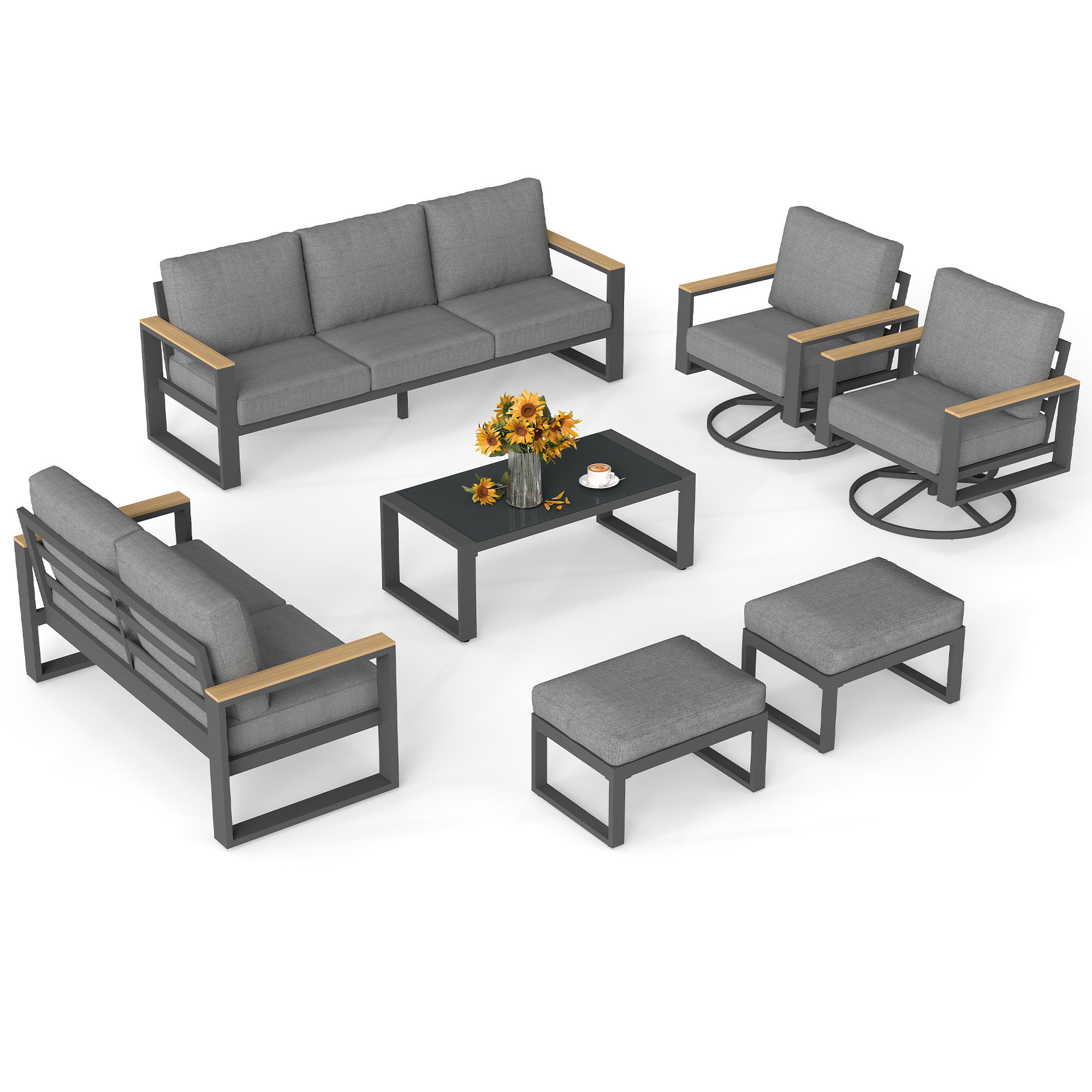 Blue Elephant 3 - Person Seating Group With Cushions & Reviews ...