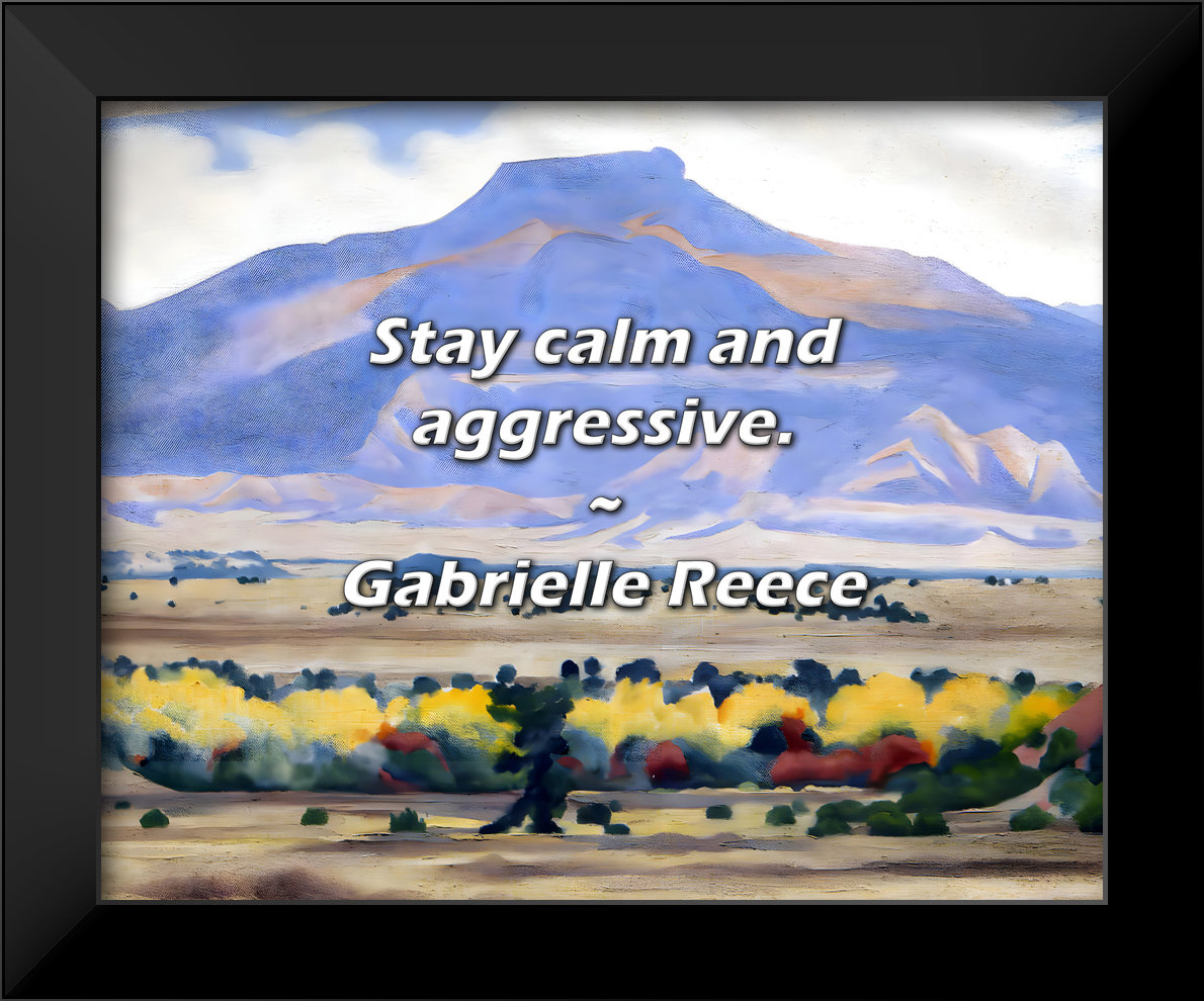 ATX Art Group LLC Gabrielle Reece Quote: Stay calm and aggressive ...