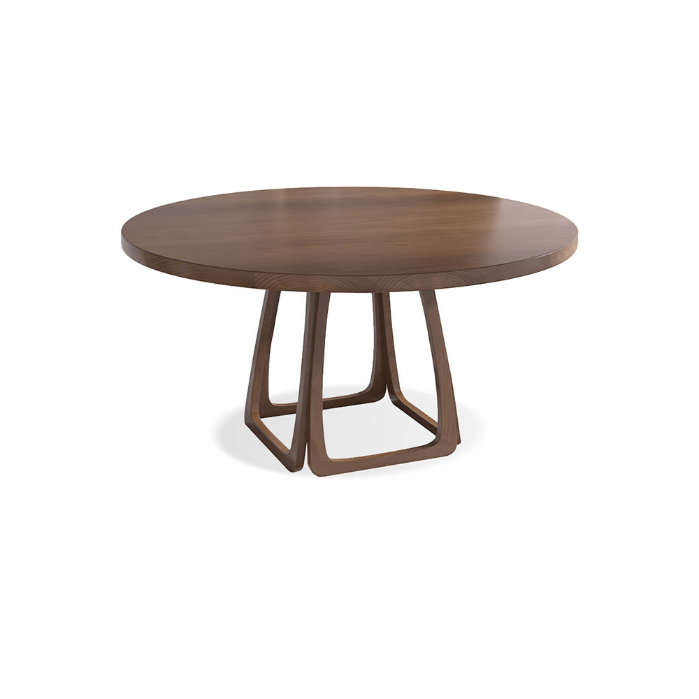 Corrigan Studio® Tan Round Solid Wood Dining Table | Wayfair