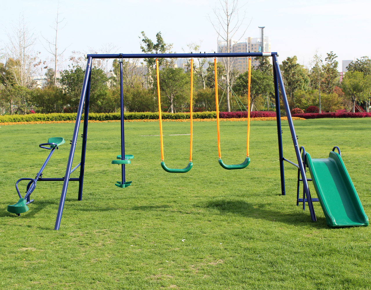 Freeport Park® Swing Set With Slide | Wayfair