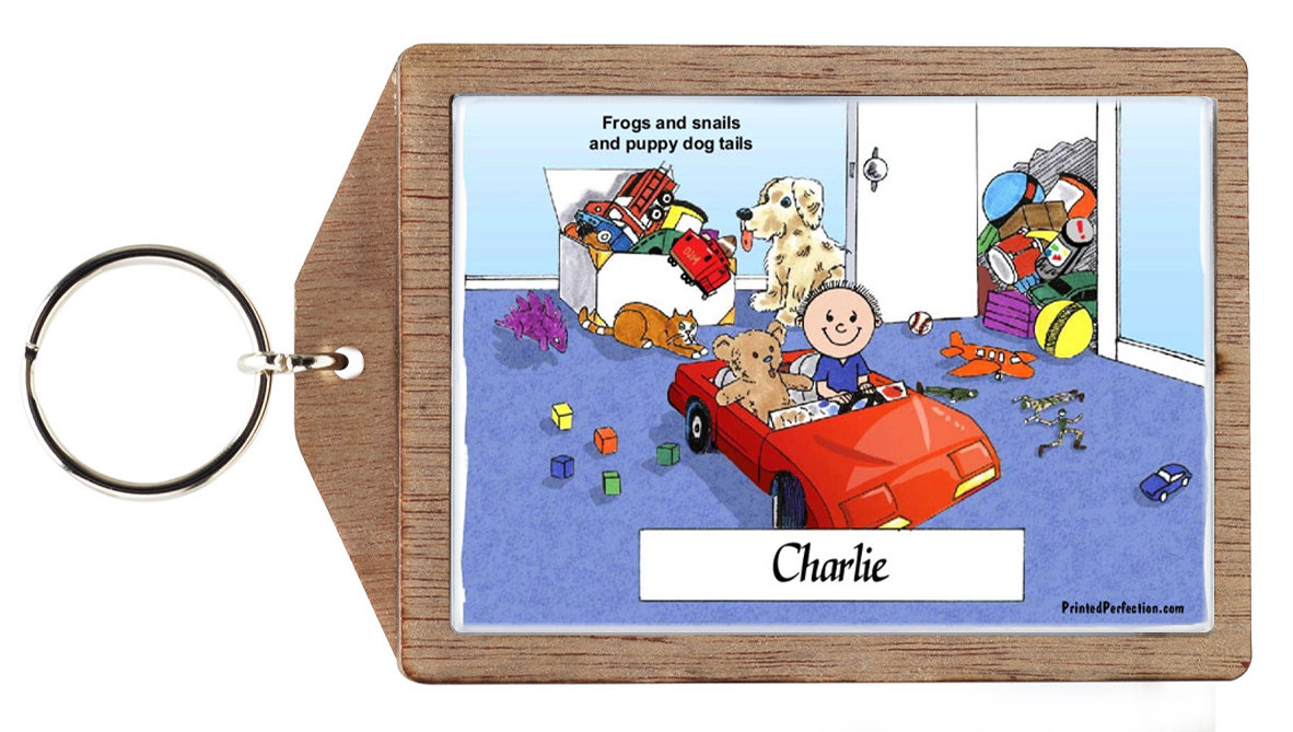 Printed Perfection Personalized Little Boys Room Key Chain | Wayfair