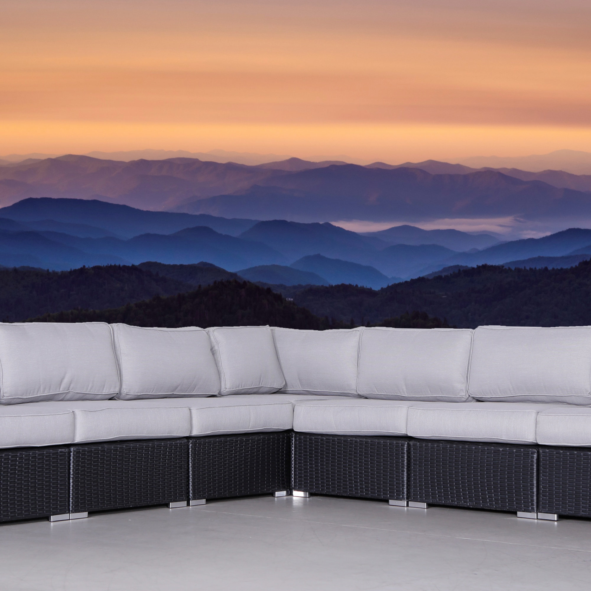 Ivy Bronx Fully Assembled 122'' Wide Outdoor Wicker Patio Sectional ...
