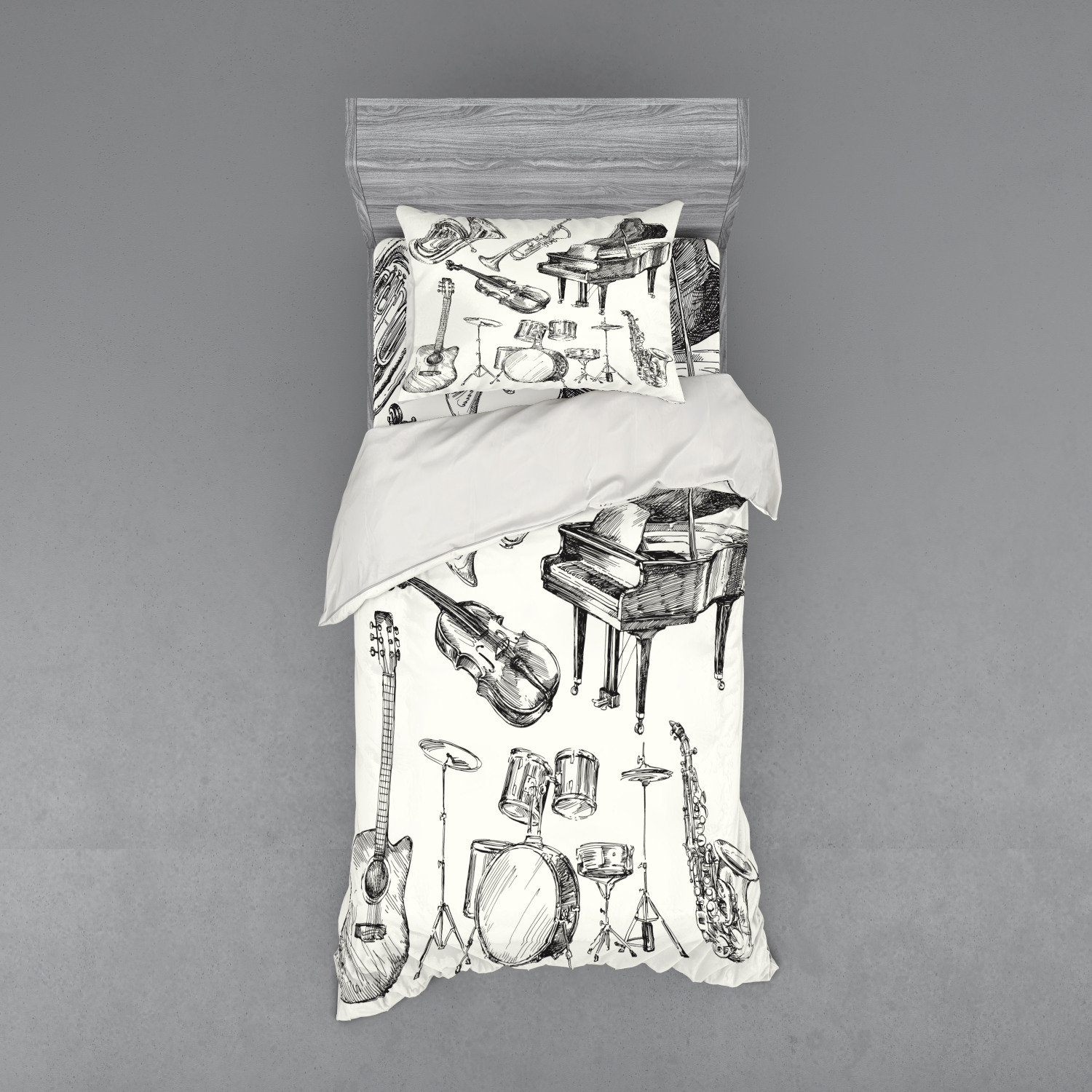 Ambesonne Jazz Music Duvet Cover Set | Wayfair